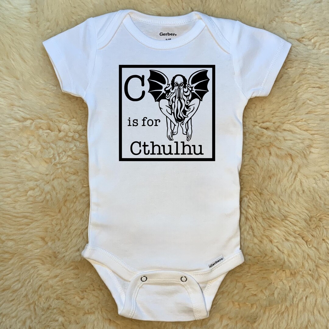 C is for Cthulhu Onesies®- Cryptid Funny Mythical Weird Spooky Baby ...