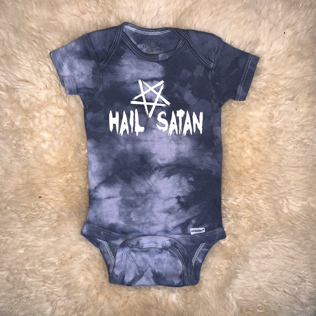 Hail Satan Baby Onesie by 101 Damnations Shop - Etsy