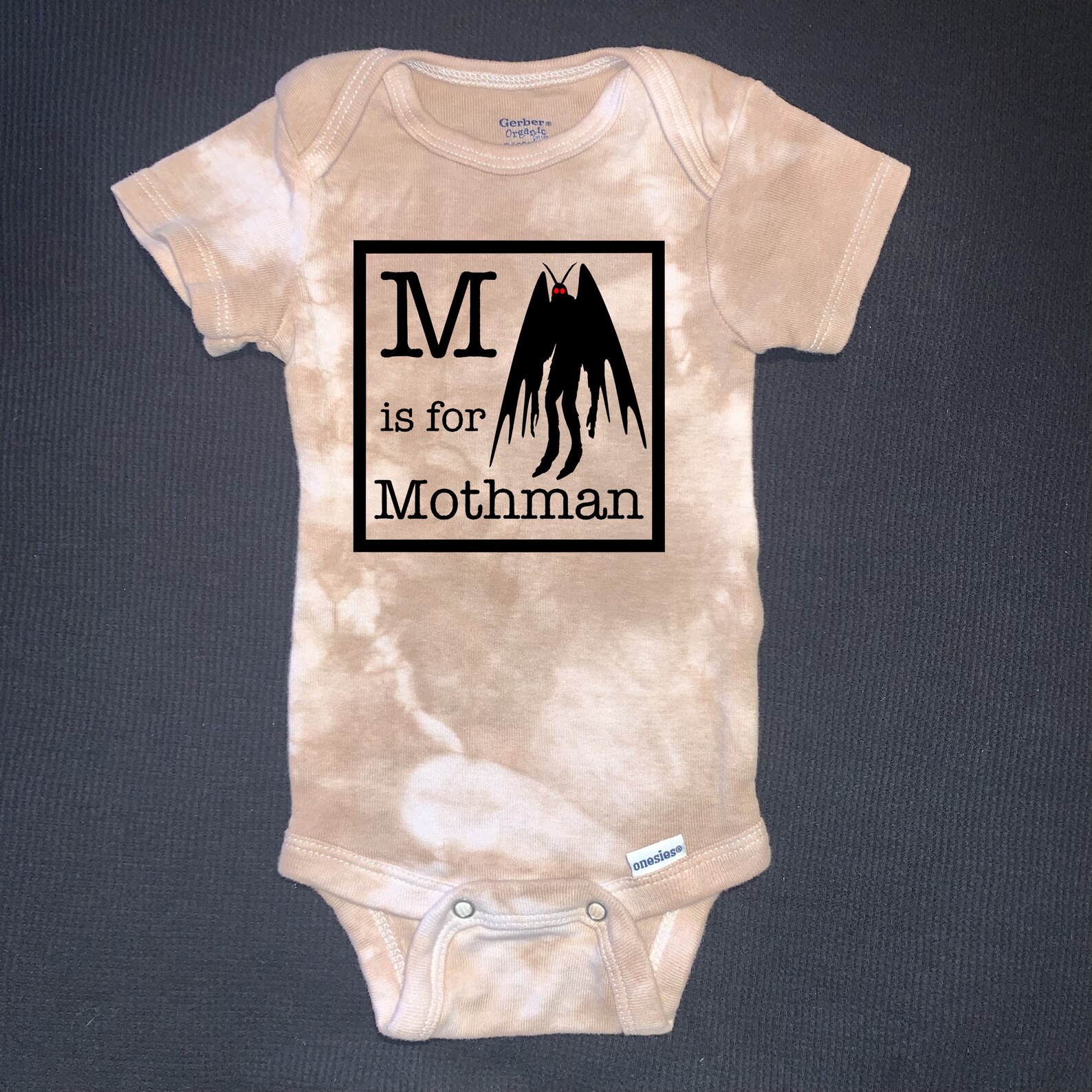 M is for Mothman Baby Onesies® Witchy Occult Satanic Cryptid | Etsy