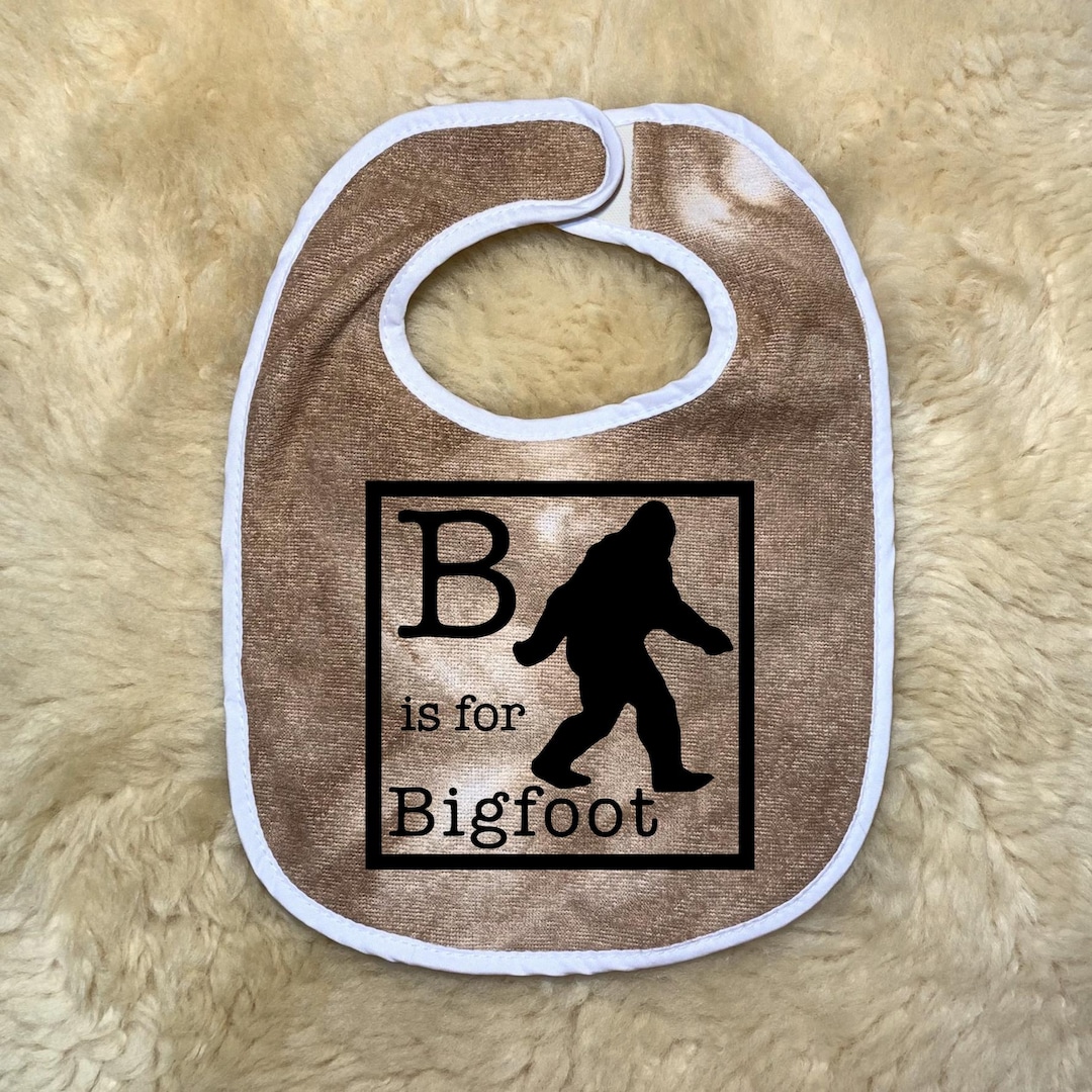 Bigfoot Baby Bib: Spooky Cryptid Alphabet, Witchy Gift - Etsy