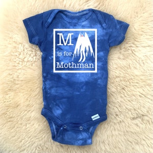 M is for Mothman Baby Onesies®, Witchy Occult Satanic Cryptid Goth Punk ...