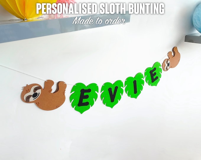 Sloth Baby Shower Party Banner, Sloth Party Banner, Baby Sloth Party ...