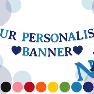 Personalised Formal Custom Bunting Banner : 15cm Felt Letters Party ...