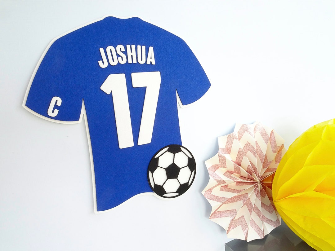 Personalised Football Shirt Sign | Custom Name & Number | Soccer Themed ...