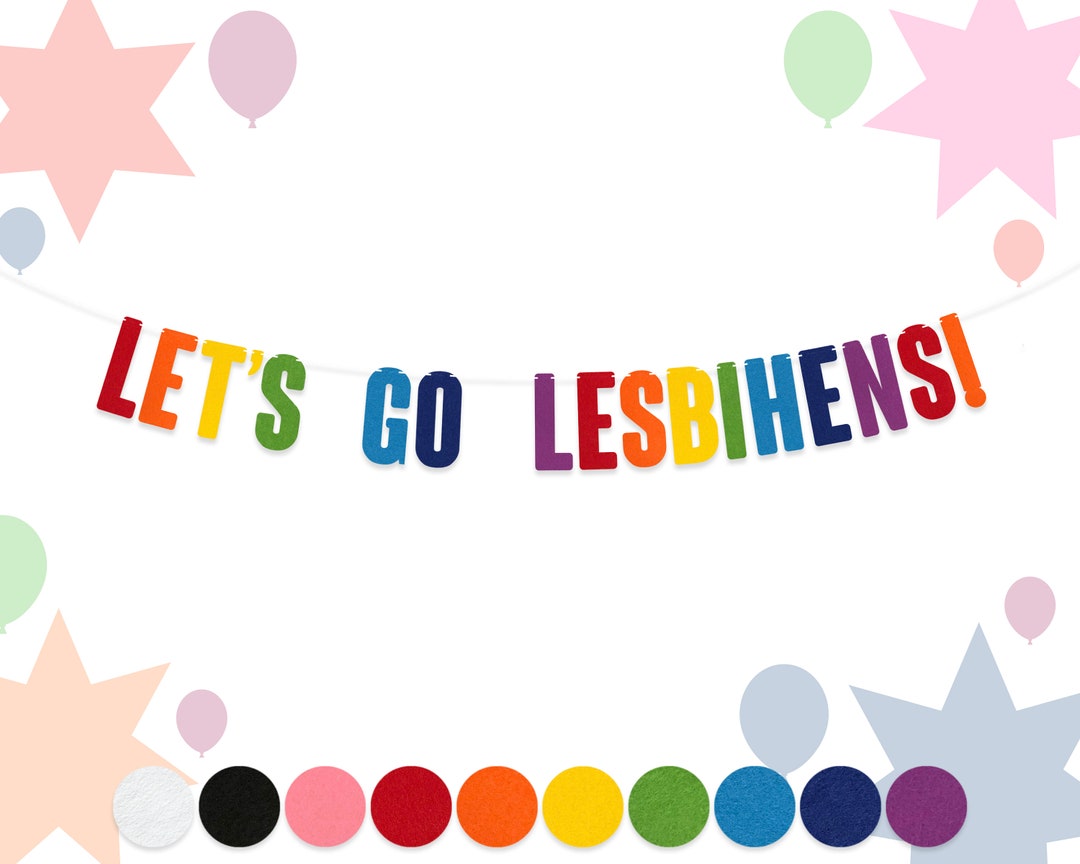 Let's Go Lesbihens! Hen Do Bunting | Funny Party Banner | 15cm Felt ...