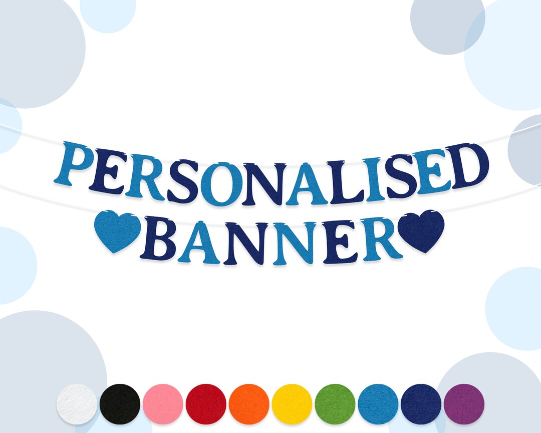 Personalised Formal Custom Bunting Banner : 15cm Felt Letters Party ...