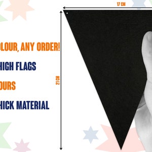 Build Your Own Bunting Banner | Personalised Plain Colour Flags | 21cm ...