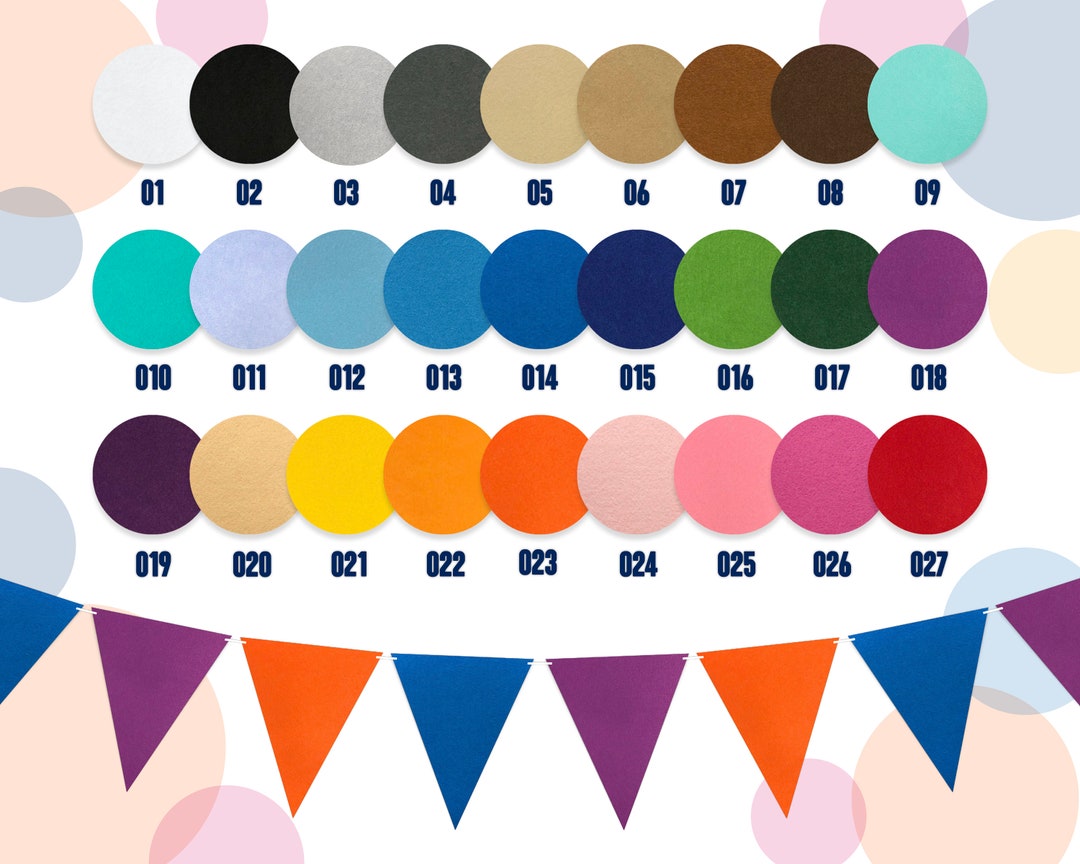 Build Your Own Bunting Banner | Personalised Plain Colour Flags | 21cm ...