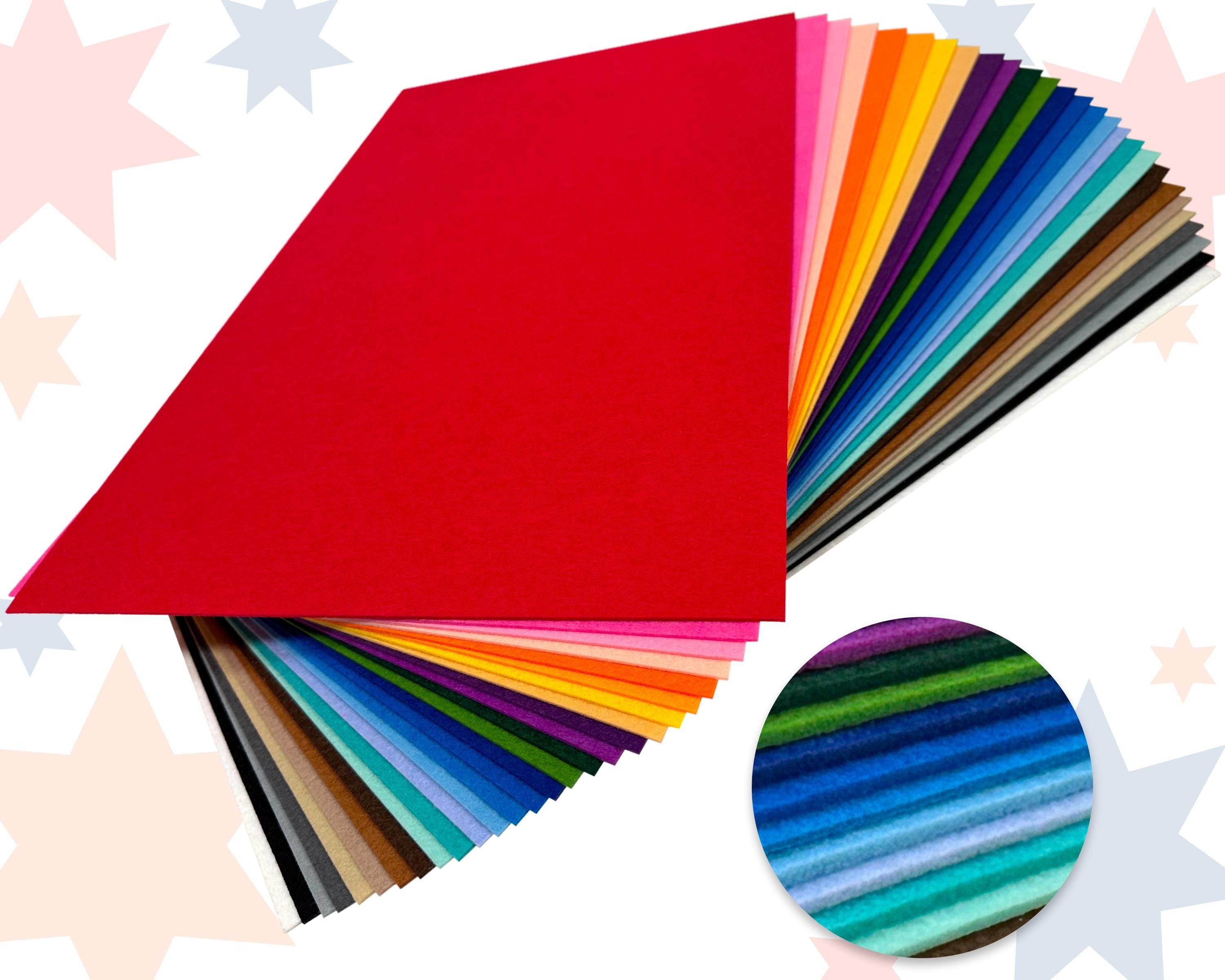 2mm Thick Solid Felt Sheets | Pack of 10 | 30x25 or 50x30cm Crafting ...
