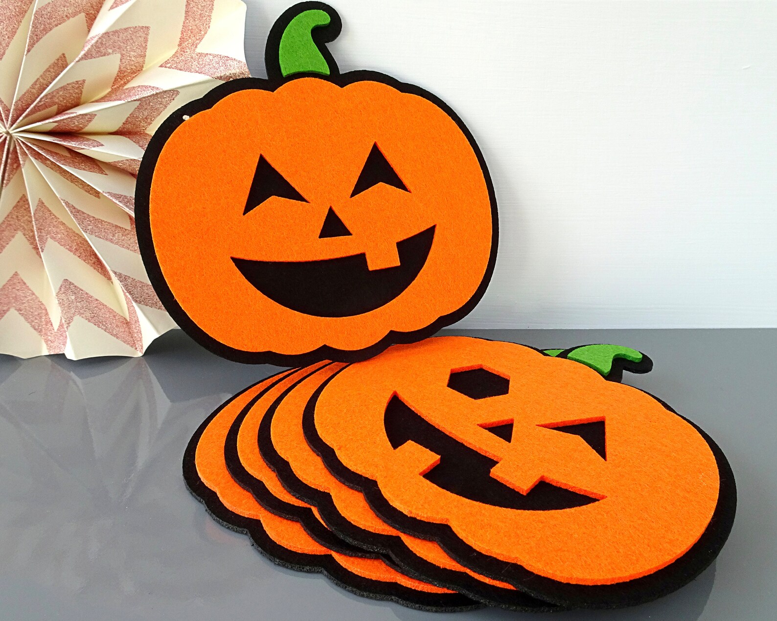 Halloween Pumpkin Banner Bunting : Handmade Spooky Decoration Party ...
