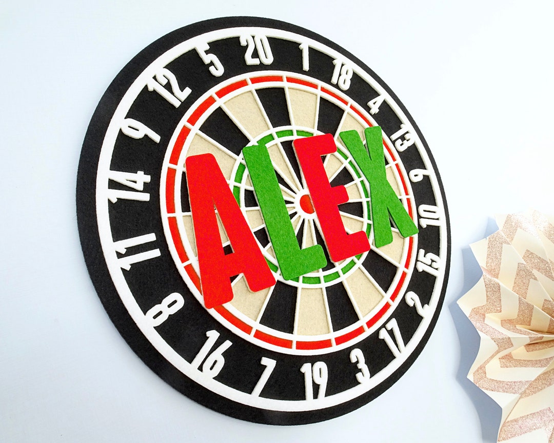 Personalised Name Dartboard Themed Bedroom Sign : Made to Order Pick ...