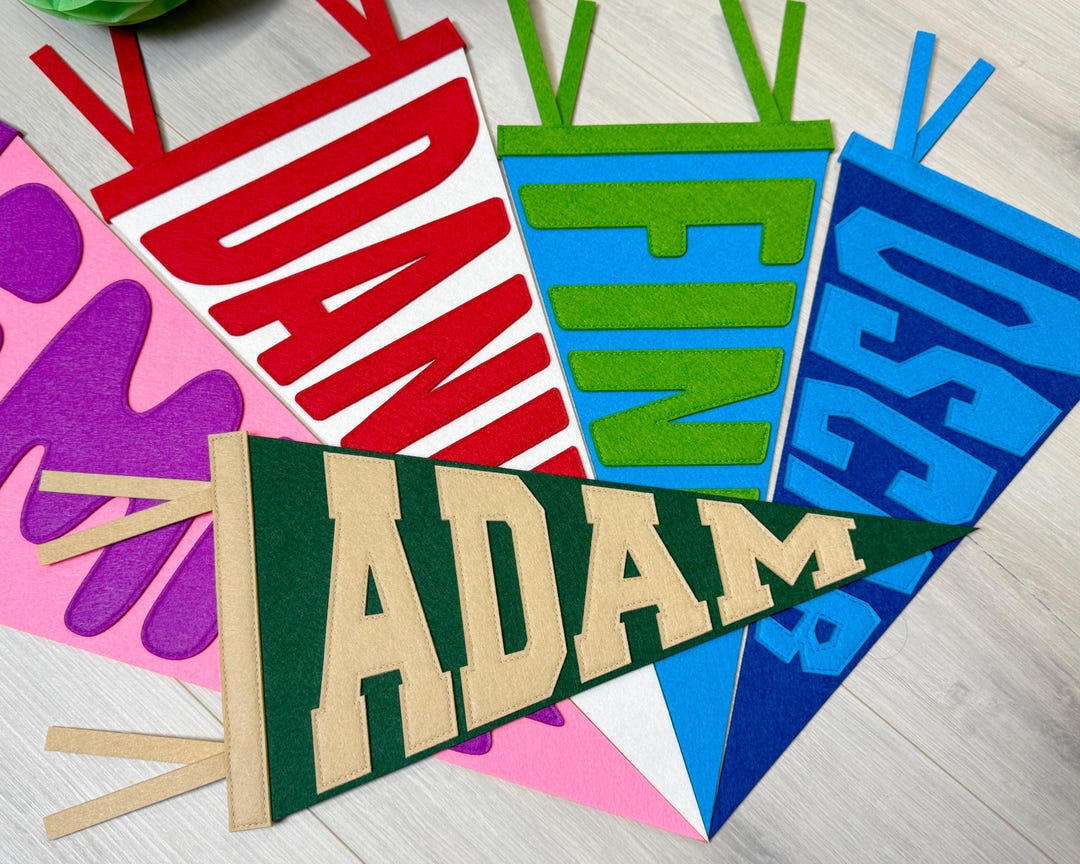 Custom Felt Name Pennant Banner | Nursery Wall Hanging | Baby Shower ...