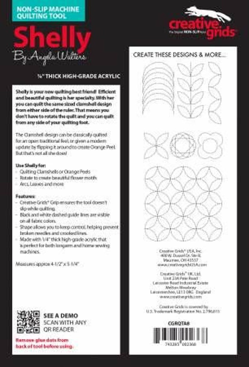 Shelly Machine Quilting Ruler - Etsy