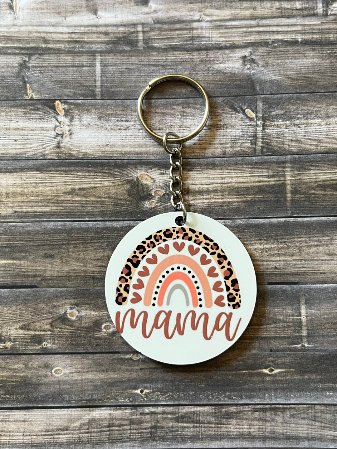 Mama Keychain Rainbow Mama Keychain Sublimation Keychain - Etsy