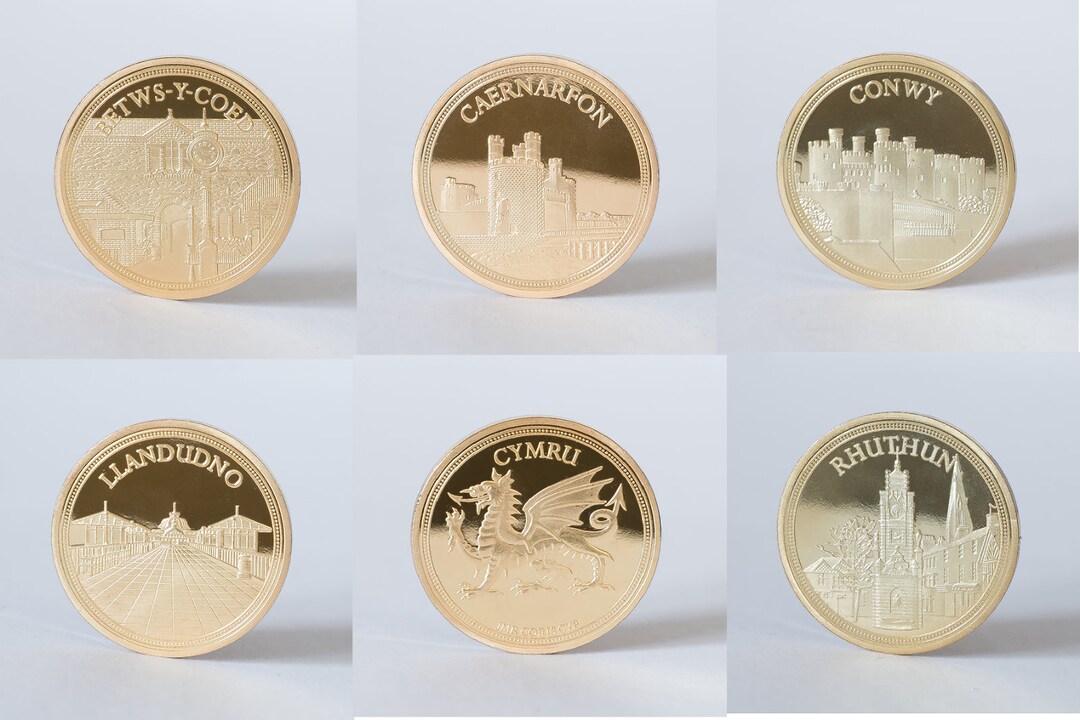 Limited Edition Collectors Coins WELSH TOWNS Wales Cymru Decorative ...