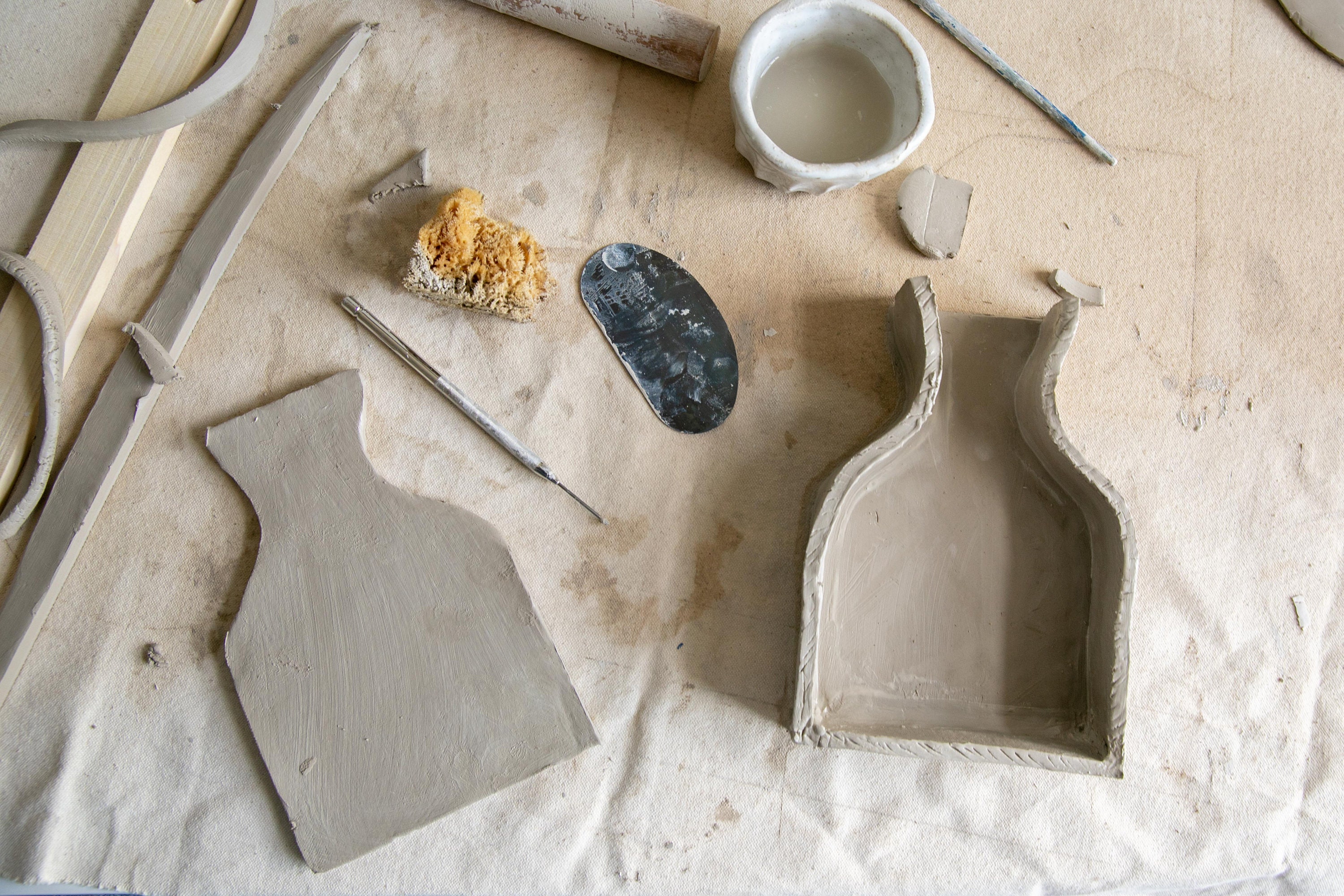 Curvy Vase From Slab Pottery - Tutorial & Templates From Start to ...