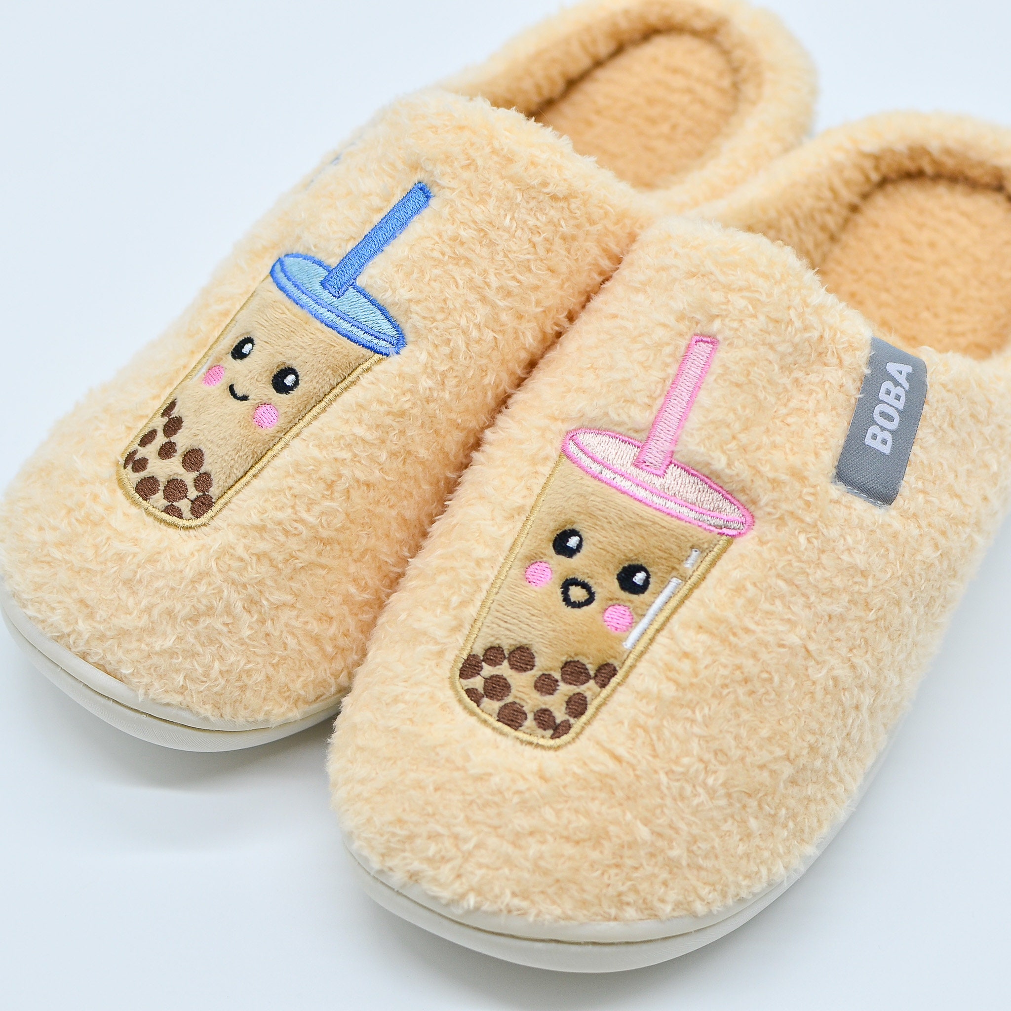 Fluffy Bubble Tea Slippers - Etsy