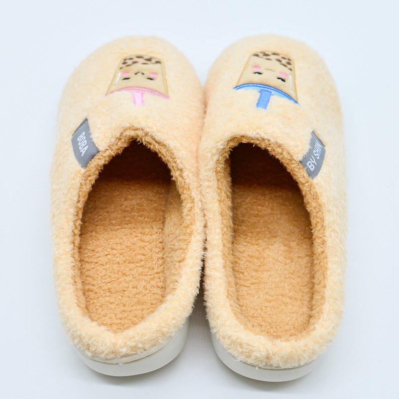 Fluffy Bubble Tea Slippers - Etsy