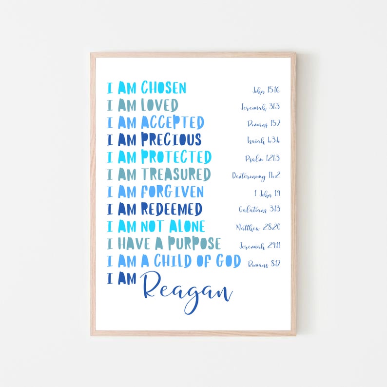 Personalized "child of God" Print for Kids - Minimalist - Etsy