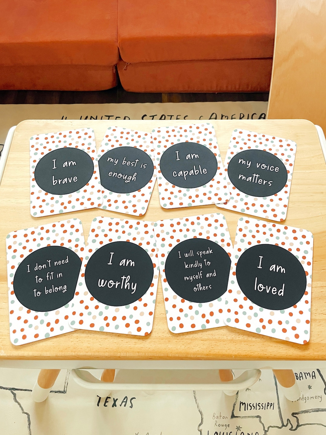 Positive Affirmation Cards for Kids and Adults Polka Dot Affirmations ...