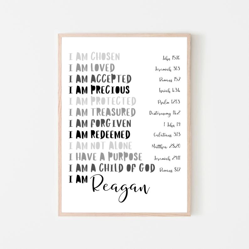 Personalized "child of God" Print for Kids - Minimalist - Etsy