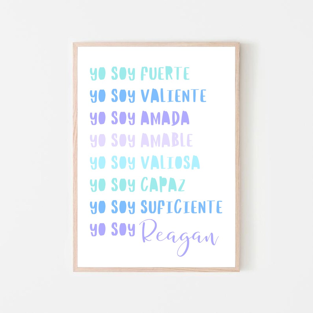 Personalized yo Soy Poster for Kids, Princess Colorways Elsa frozen - Etsy