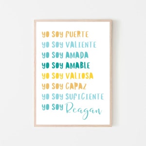 Digital Personalized yo Soy Poster for Kids Elsa frozen - Etsy