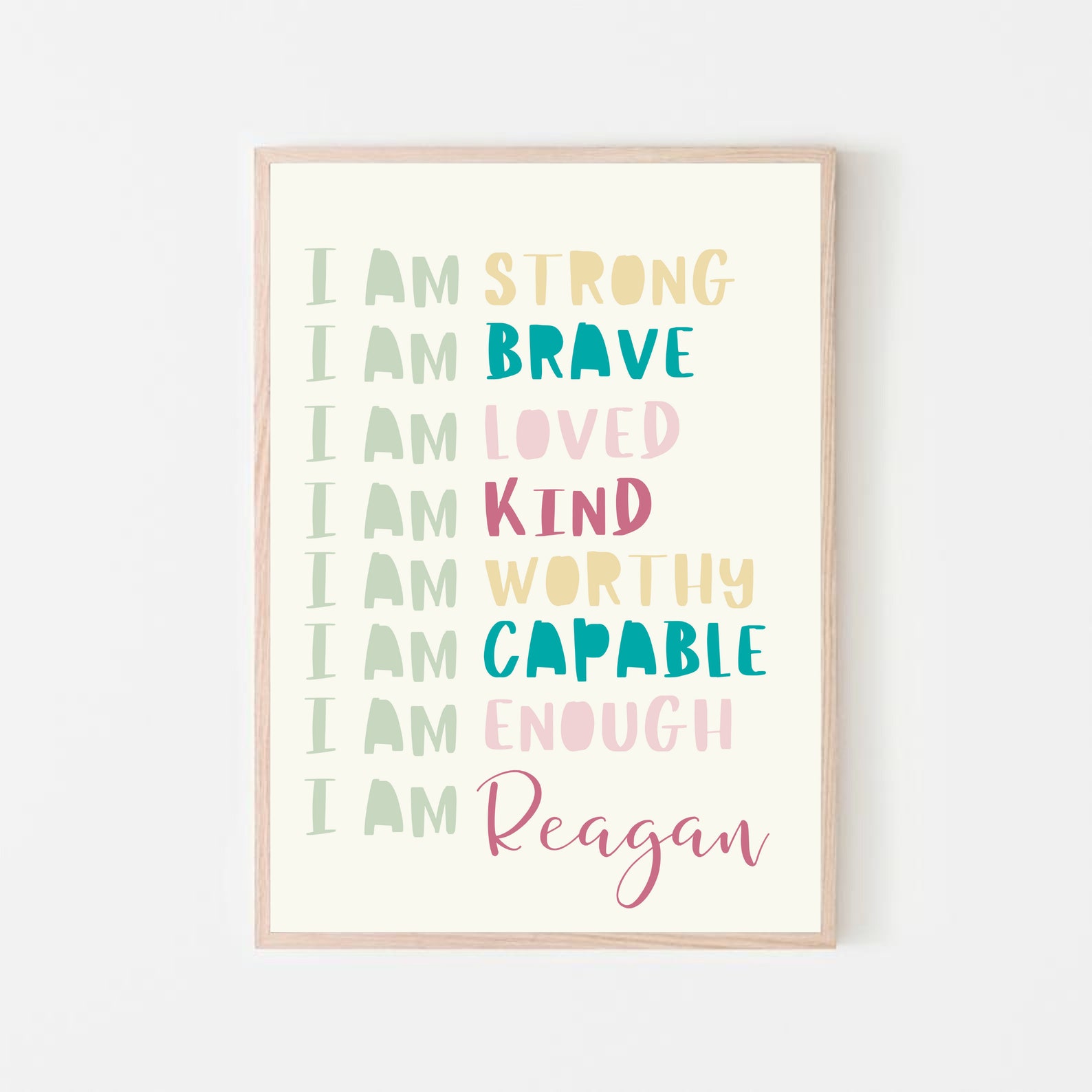 Personalized I AM Poster for Kids Name Poster I | Etsy