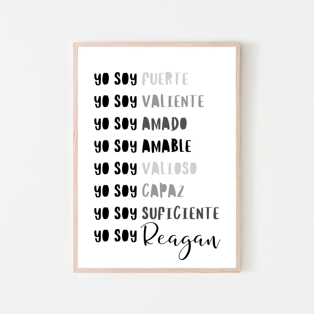 Digital Personalized yo Soy Poster for Kids Minimalist - Etsy