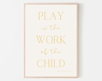 Minimalist Kids Wall Art Montessori Quote Print Classroom | Etsy