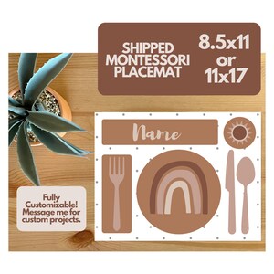 Personalized Montessori Placemat for Kids, Toddler, Custom Placemat ...