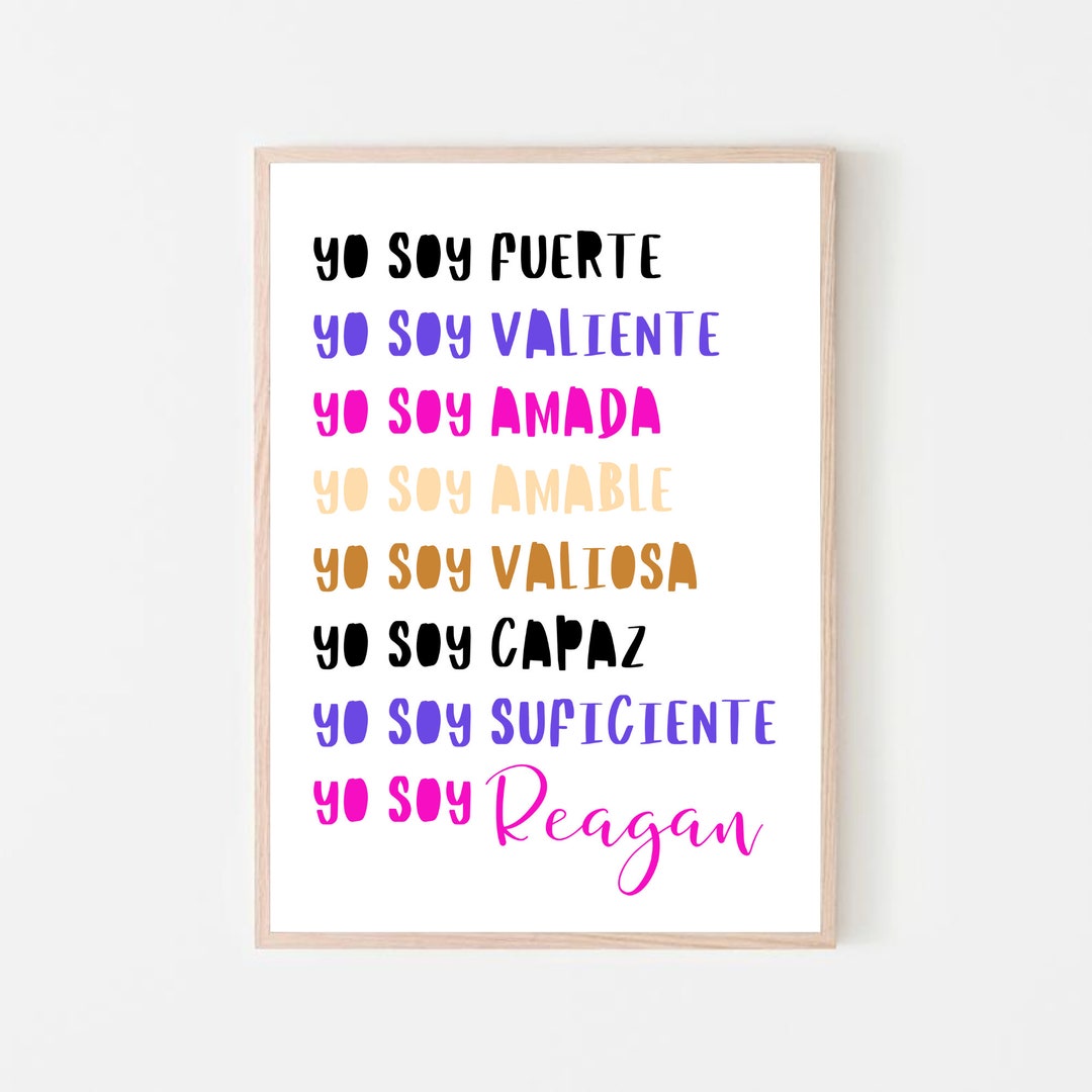 Personalized yo Soy Poster for Kids, Princess Colorways Anna frozen - Etsy