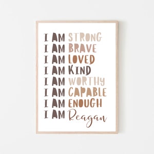 Digital Personalized i Am Poster for Kids Name - Etsy