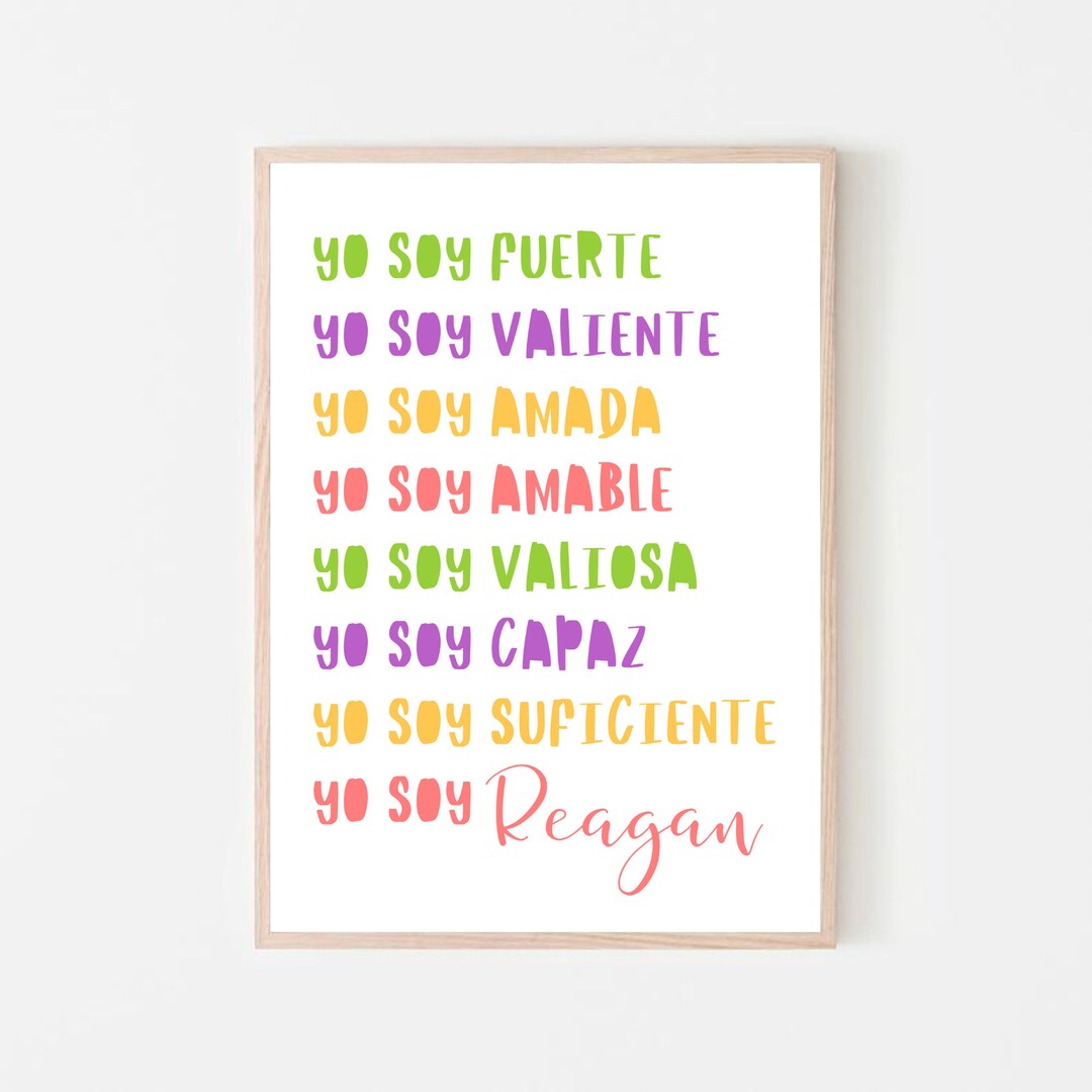 Personalized yo Soy Poster for Kids, Princess Colorways Rapunzel ...