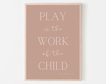 Minimalist Kids Wall Art Montessori Quote Print Classroom | Etsy