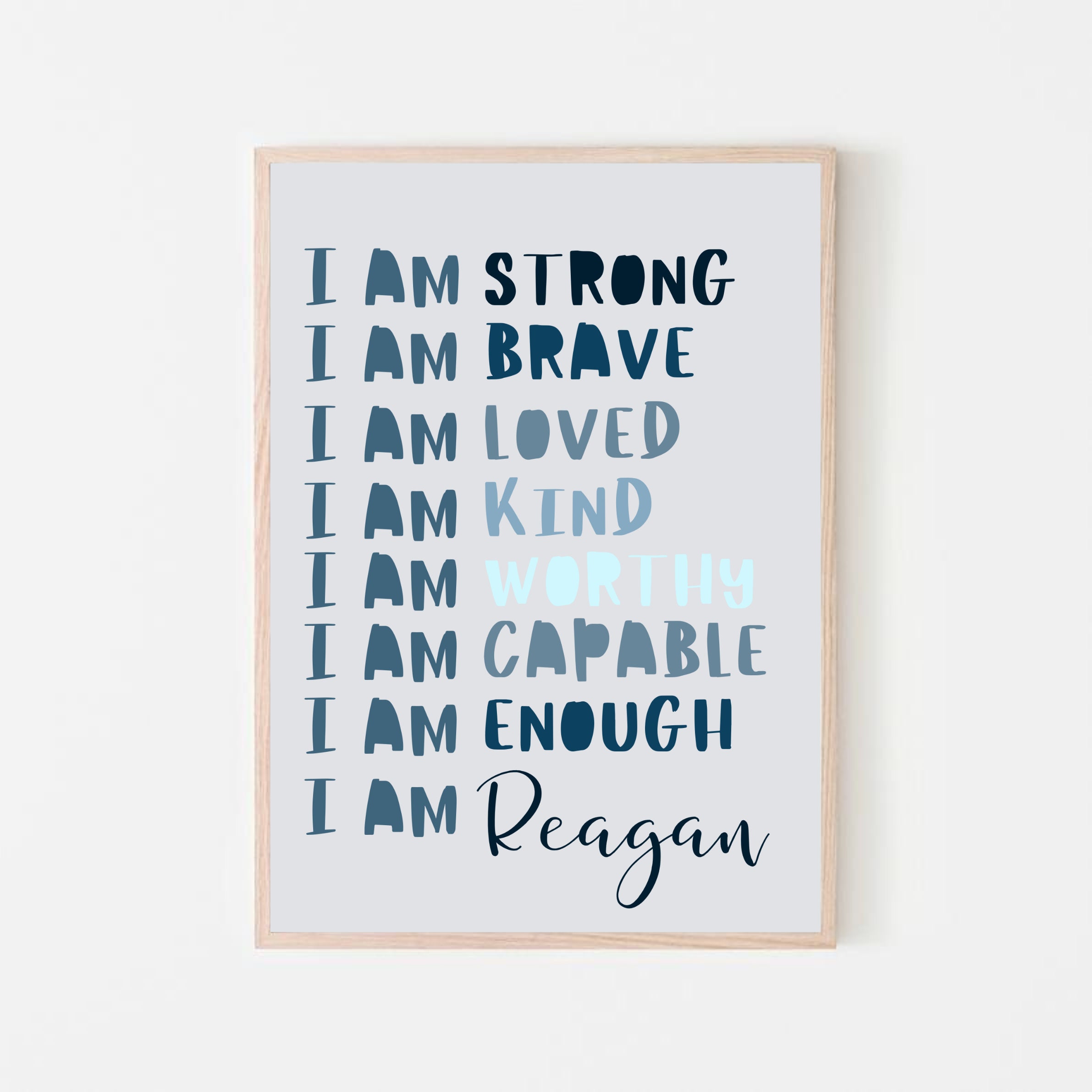 Personalized I AM Poster for Kids Name Poster I | Etsy