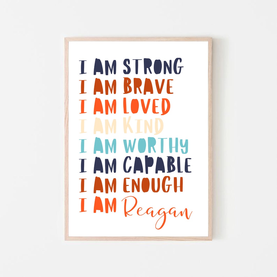 Digital Personalized i Am Poster for Kids Merida - Etsy