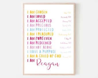 Personalized yo Soy Poster for Kids Yo Soy Fuerte, Valiente, Amado ...