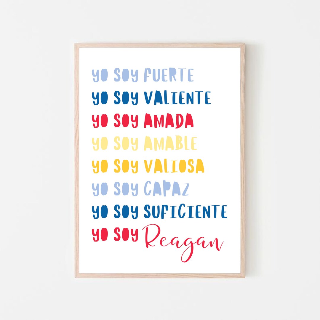 Personalized yo Soy Poster for Kids, Princess Colorways Snow White snow ...