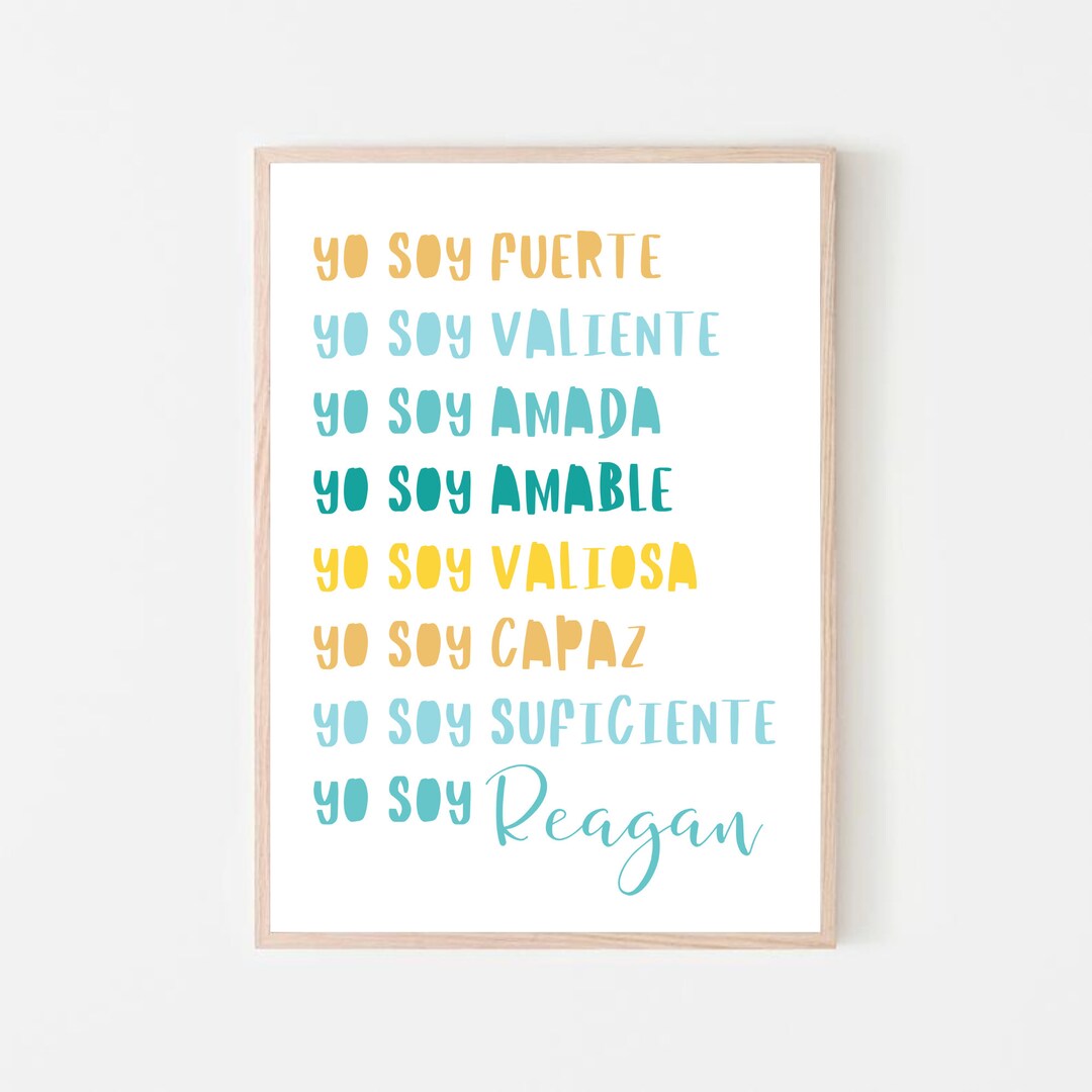 Personalized yo Soy Poster for Kids, Princess Colorways Jasmine aladdin ...