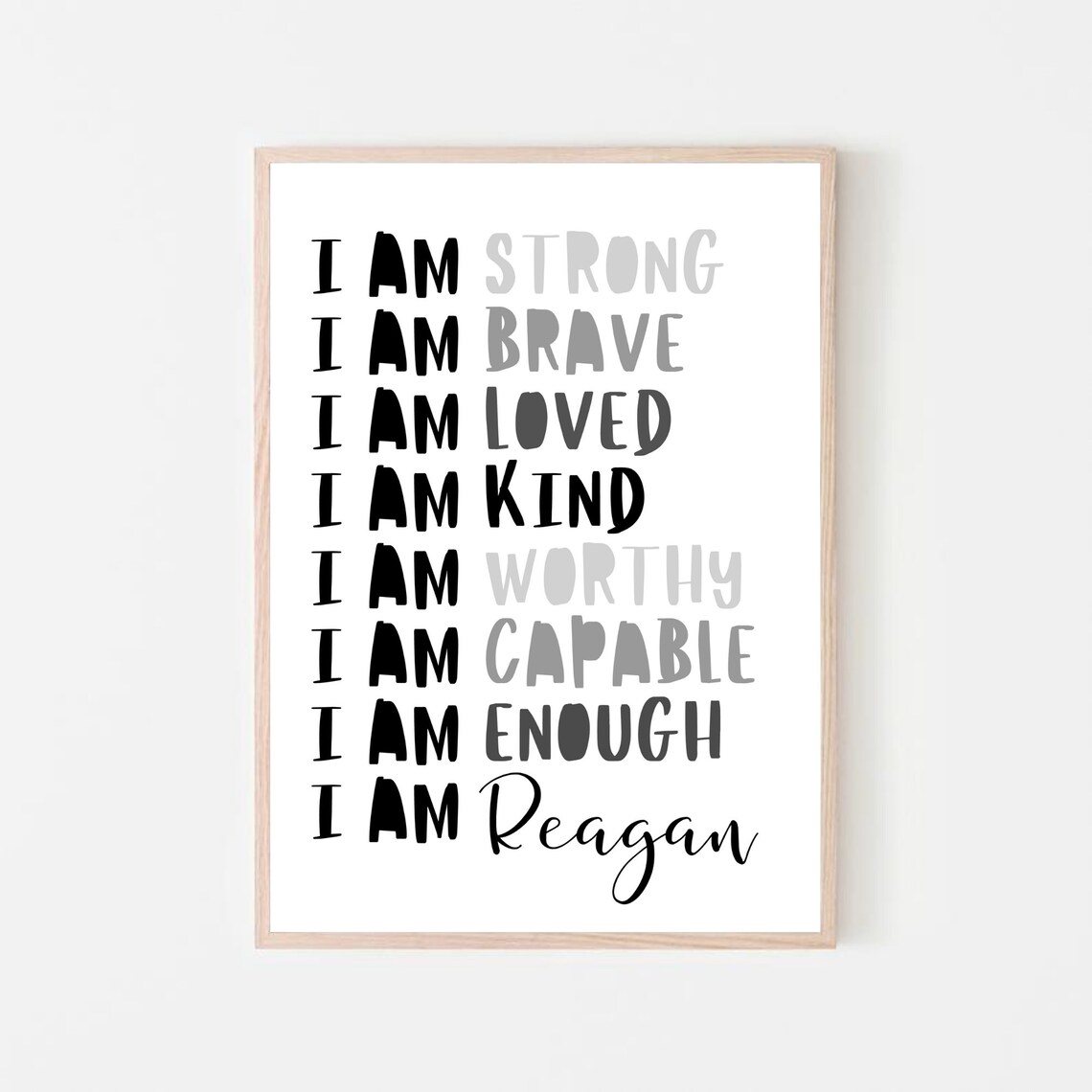 Digital Personalized i Am Poster for Kids Name - Etsy