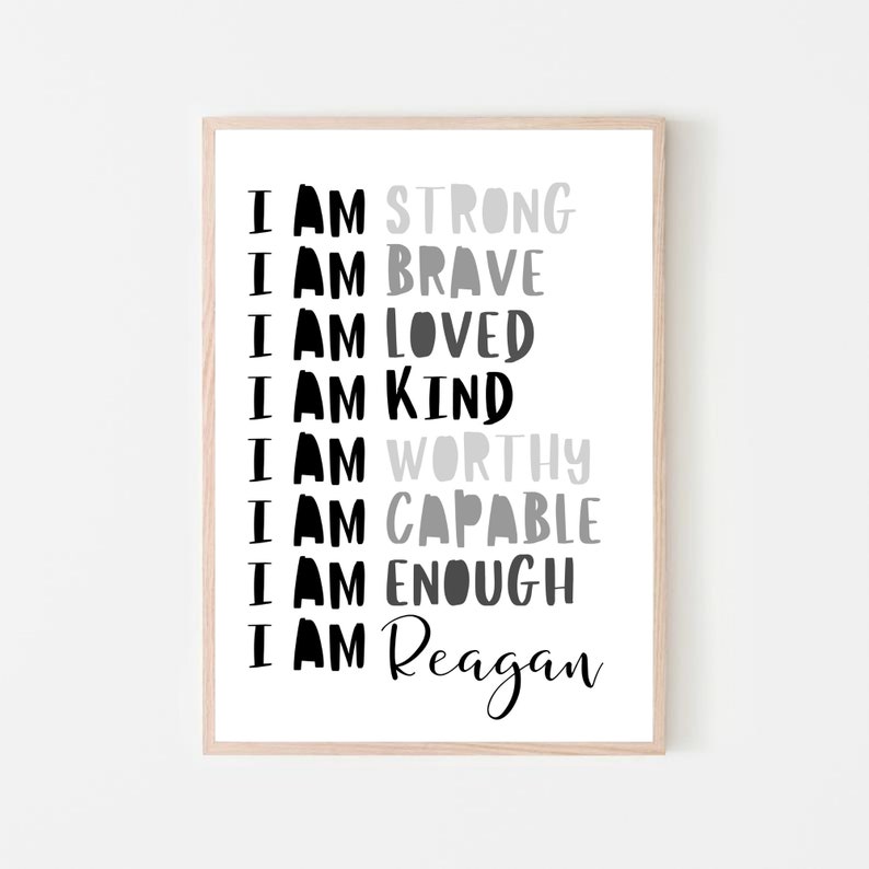 Digital Personalized i Am Poster for Kids Name - Etsy