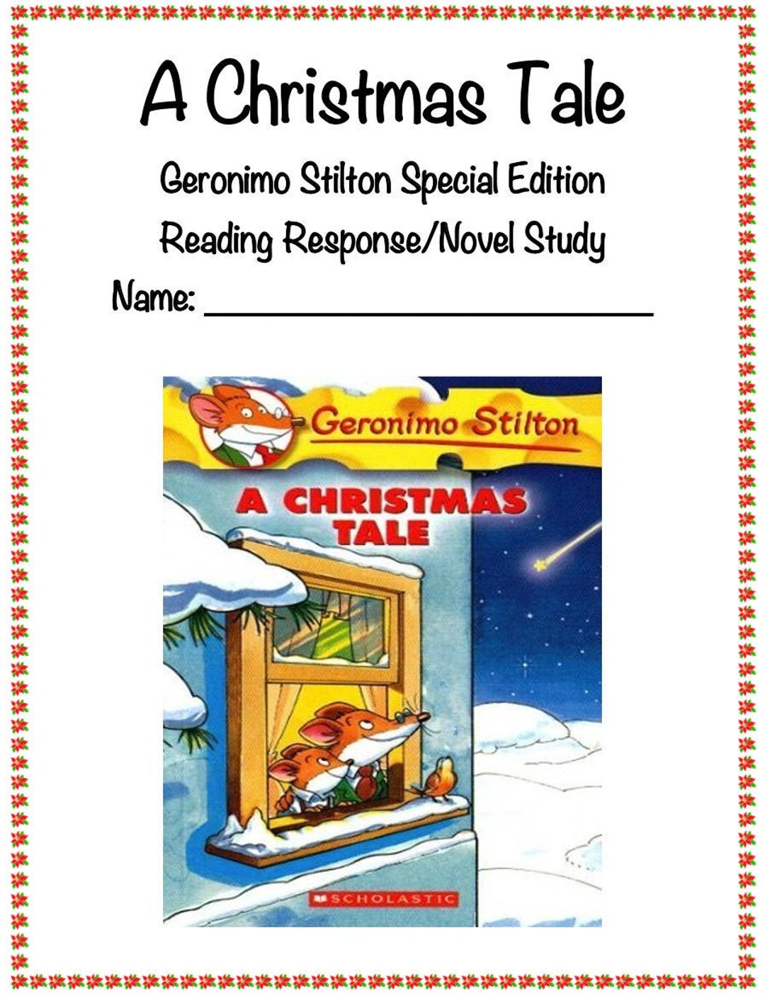Geronimo Stilton's A Christmas Tale Novel Study (PDF) - Etsy