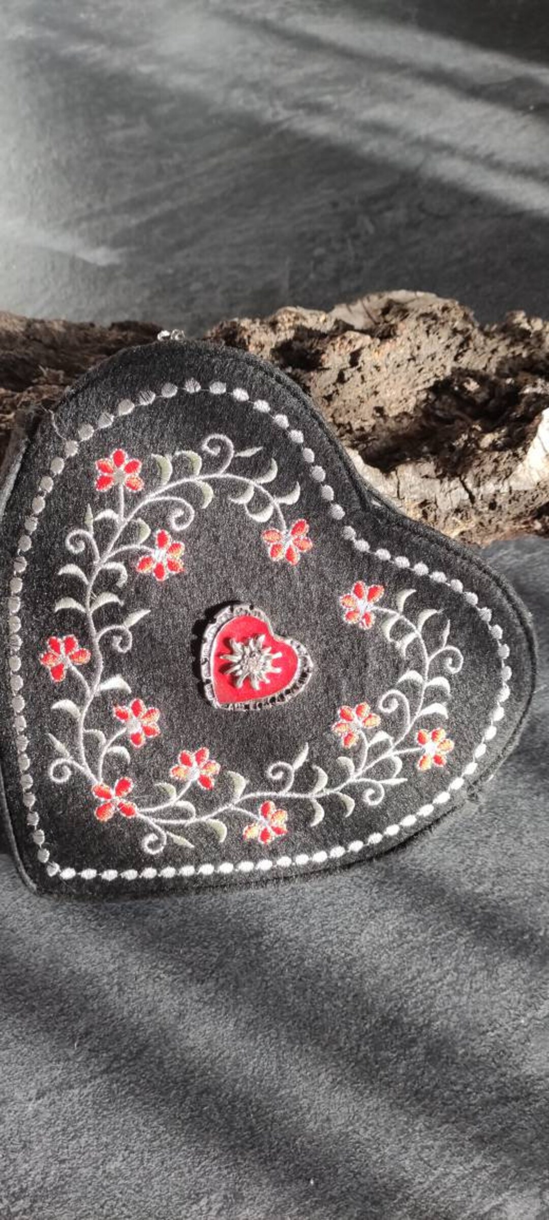 Trachtenstyle Felt Bag Elaborately Embroidered With Adjustable - Etsy