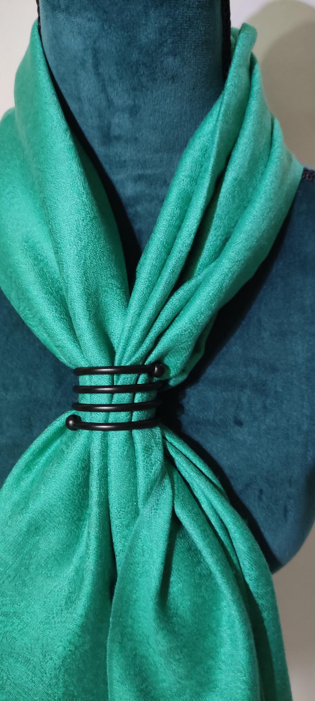 Modern Black Scarf Ring for Large Scarves, Pashminas and Shawls Always ...