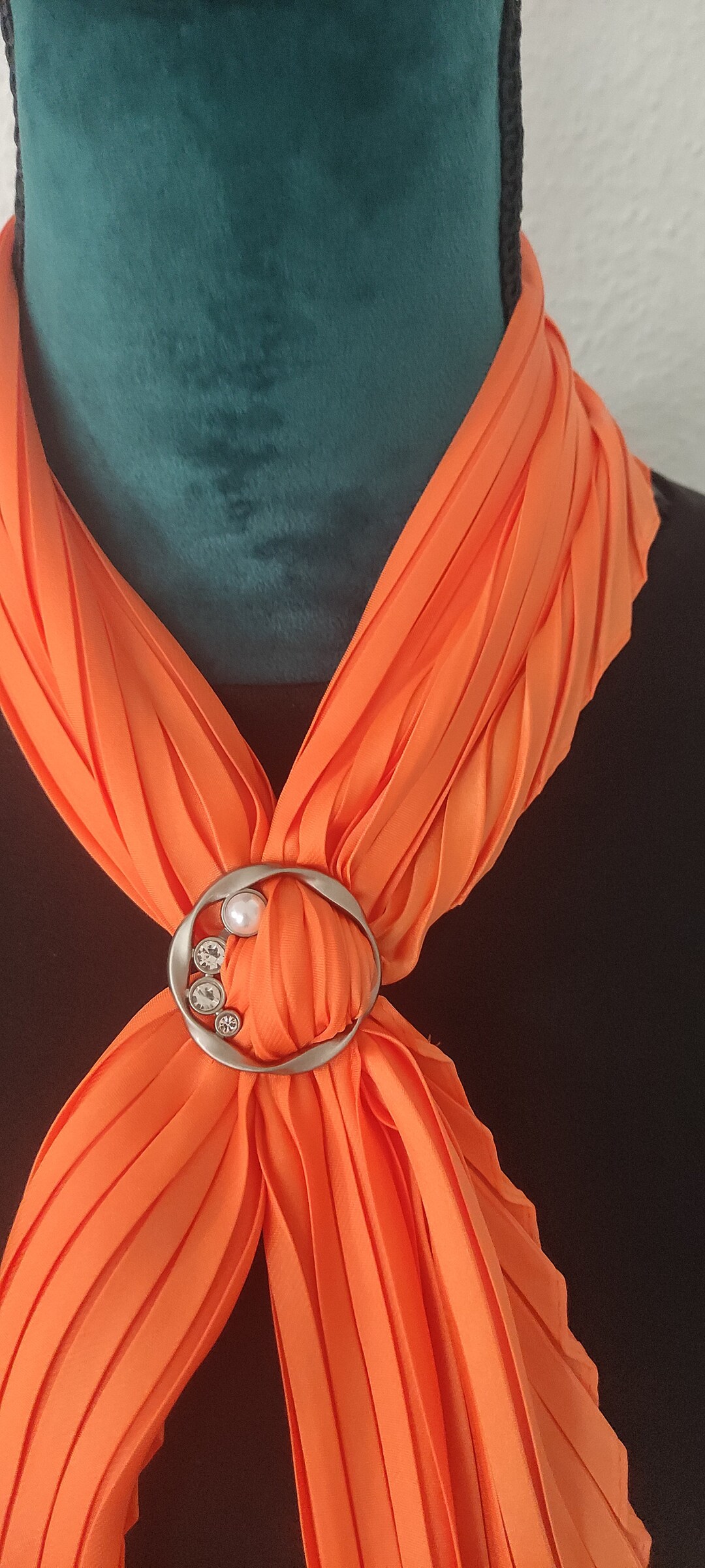 This Modern Matte Silver Scarf Ring Perfectly Positions Scarves and ...