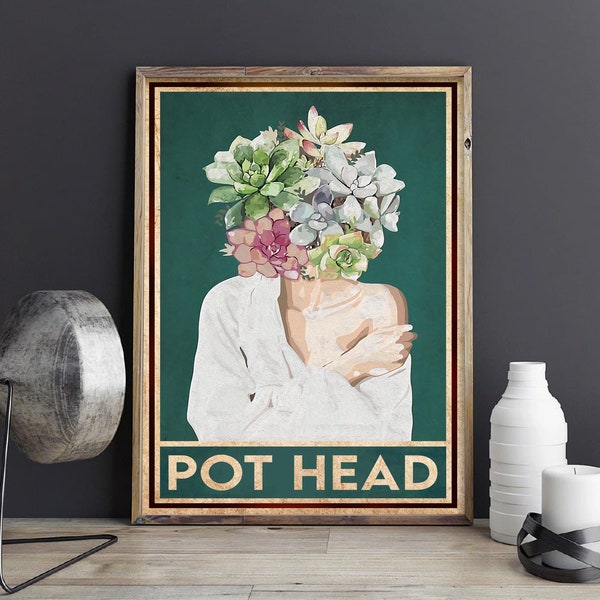 Lady With Flower Head Poster - Etsy