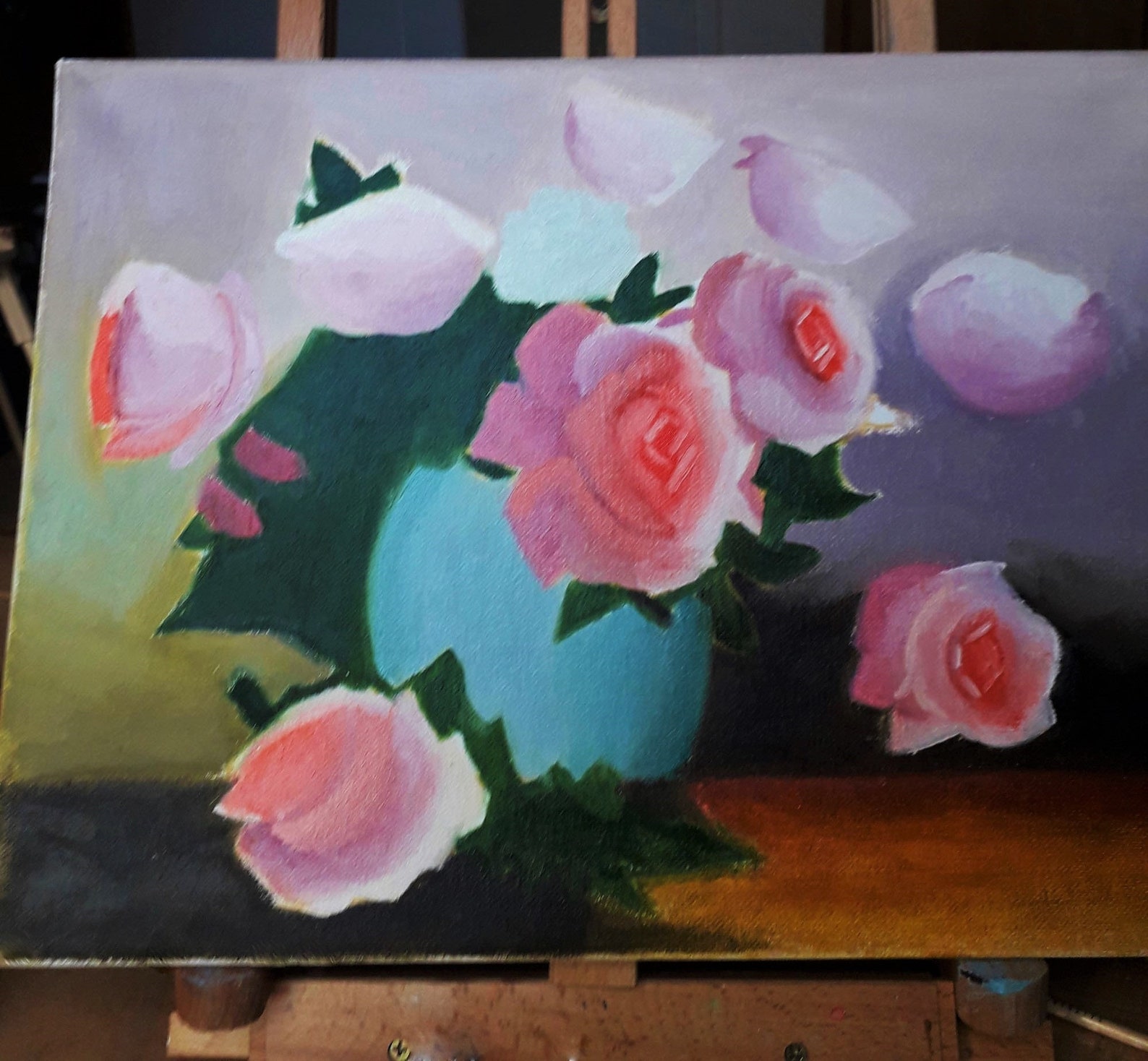 Rose Painting Floral Original Art Roses Canvas Painting Flowers Oil ...