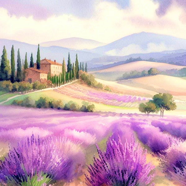 Lavender Painting - Etsy