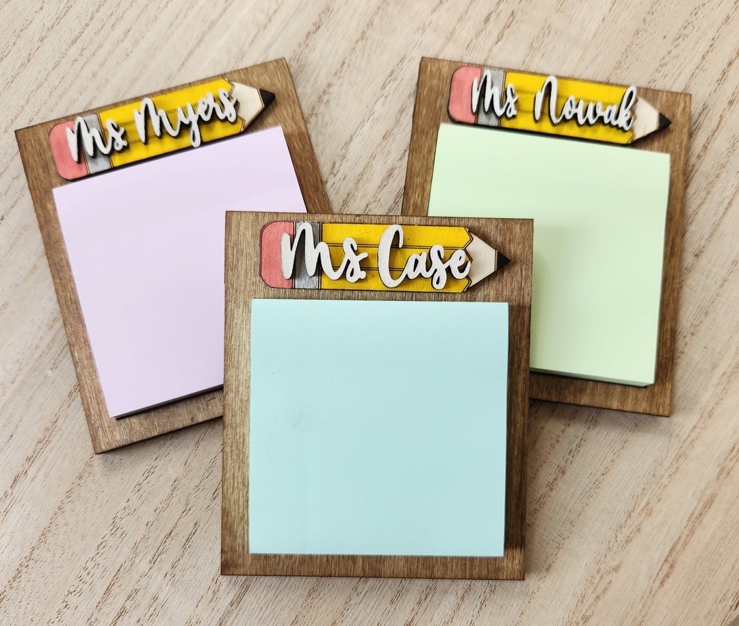 Personalized Post-it Holder - Etsy